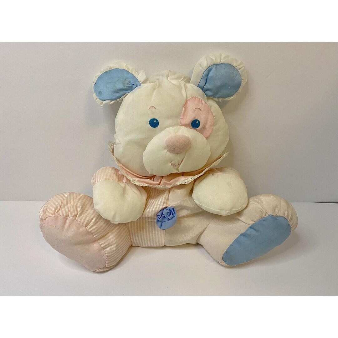 Fisher Price Puffalump Puppy Dog Bear Rattle No FP Logo on Foot Pink as ...