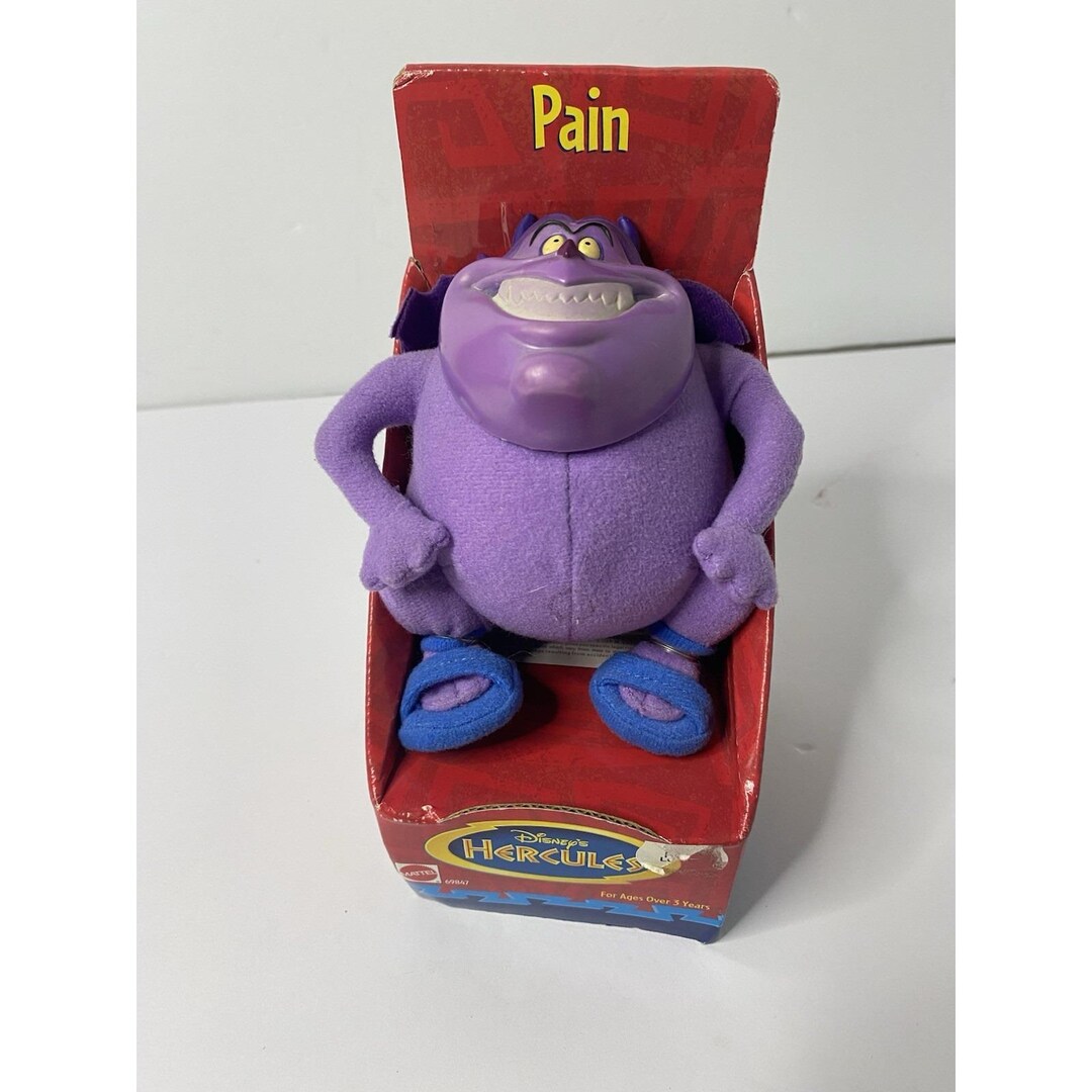 Disney Mattel Hercules Plush Pain Gargoyle Stuffed Animal Toy Purple ...