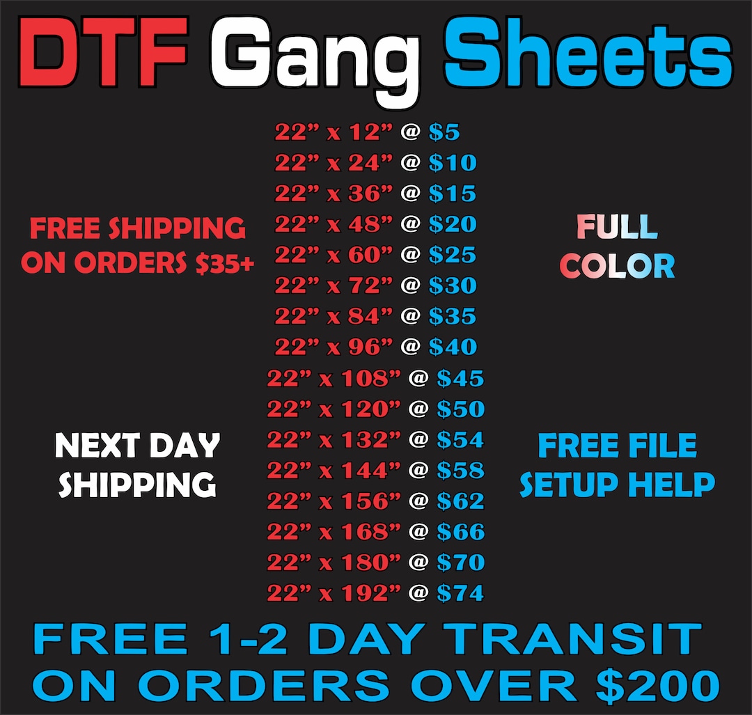 DTF Gang Sheet DTF Transfers Gang Sheets Custom Heat Transfers Bulk DTF ... DTF Gang Sheet DTF Transfers Gang Sheets Custom Heat Transfers Bulk DTF ...