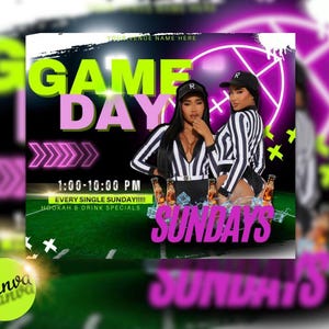 Editable Gameday Sundays Flyer Template - Etsy