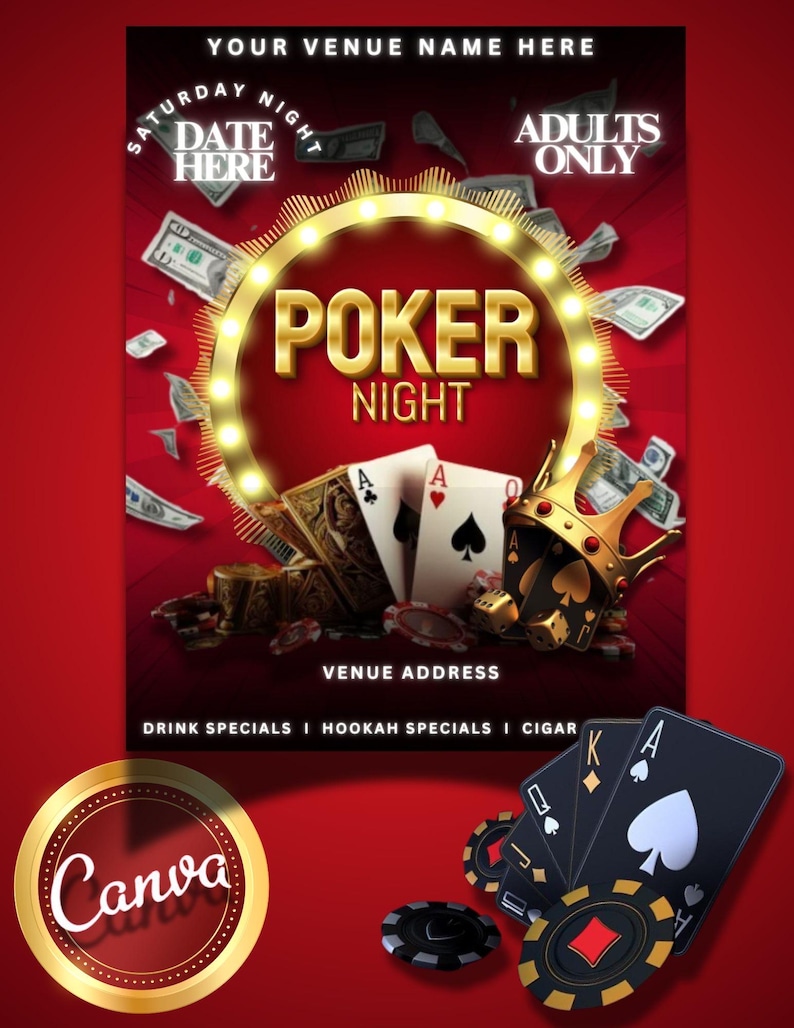 Editable Poker Night Template - Etsy