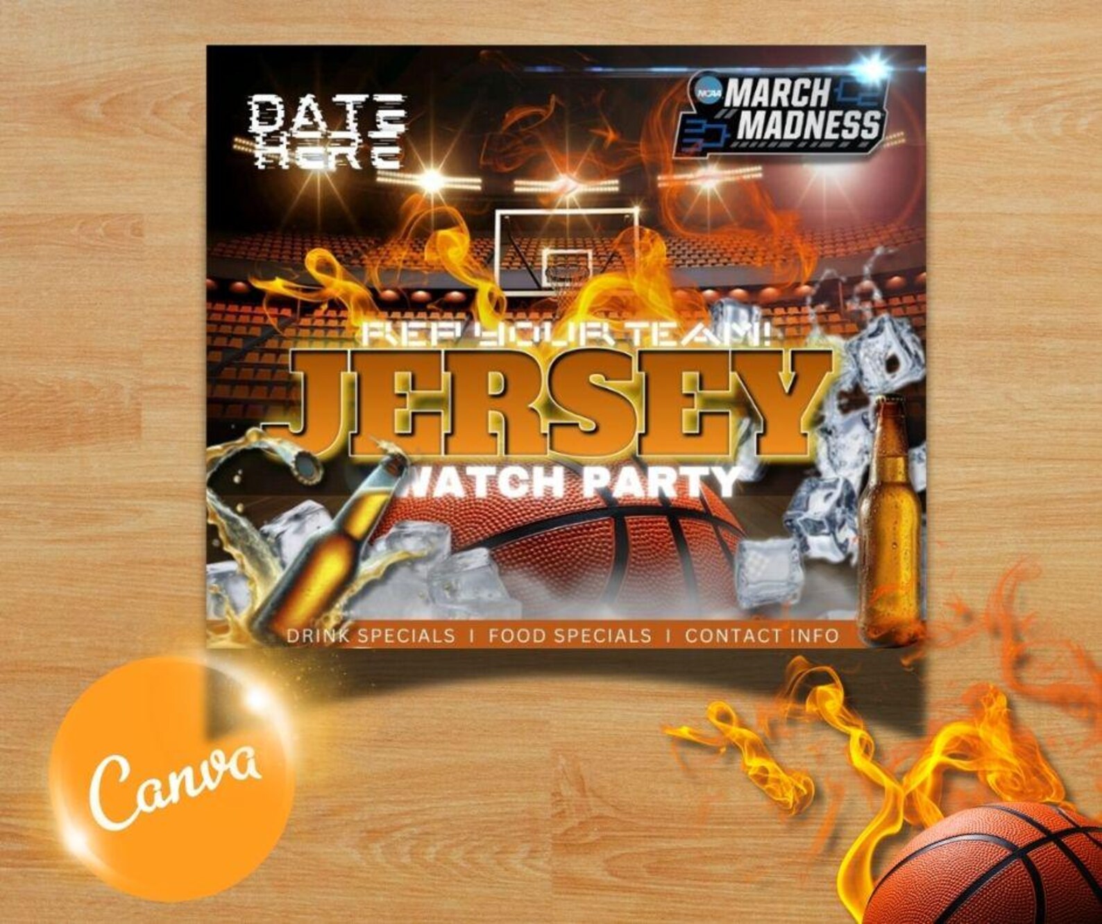 Editable March Madness Watch Party Template - Etsy