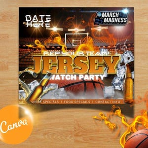 Editable March Madness Watch Party Template - Etsy