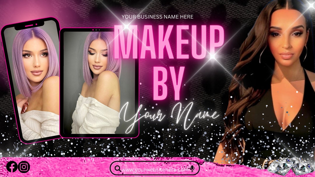 Editable Facebook Cover for MUAS, Hair Stylists, Nail Techs, Lash Techs ...