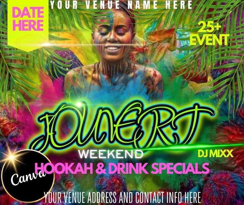 Editable Jouvert Template - Etsy