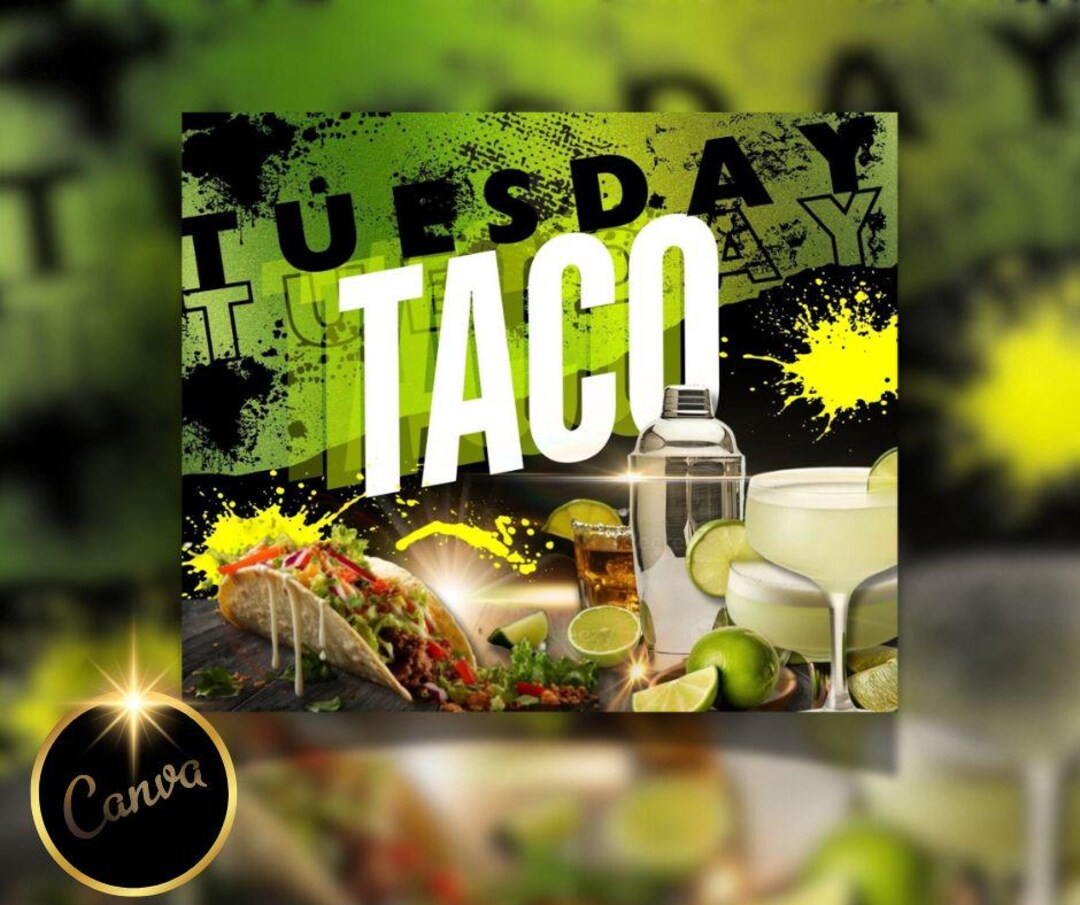 Editable Taco Tuesday Template - Etsy
