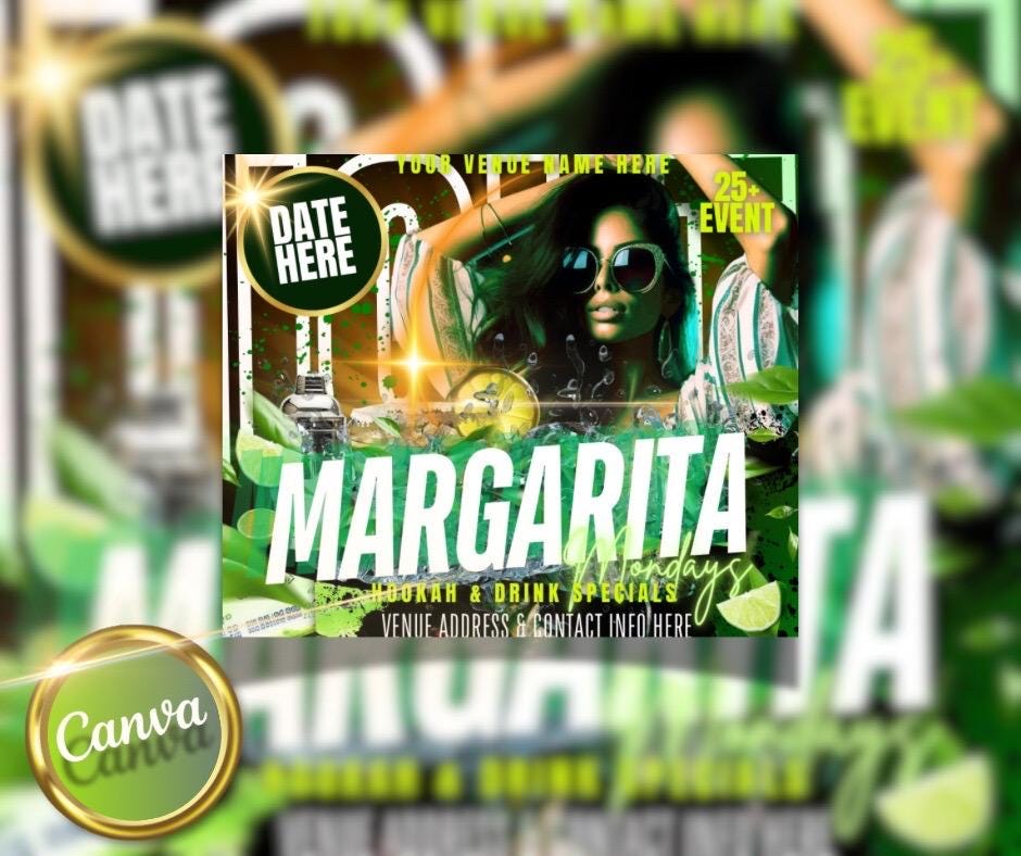 EDITABLE Margarita Mondays Template - Etsy