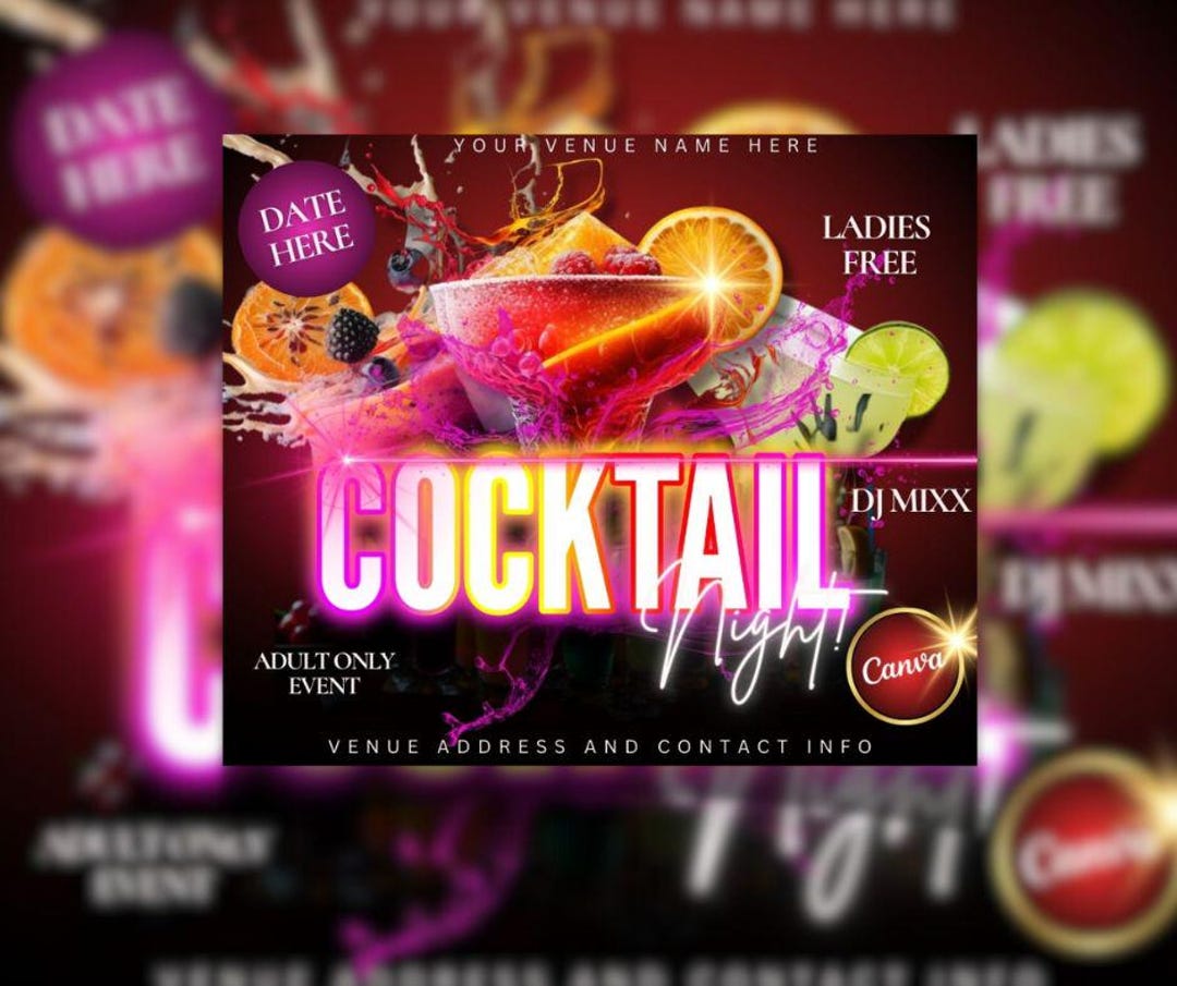 Editable Cocktail Party Template - Etsy