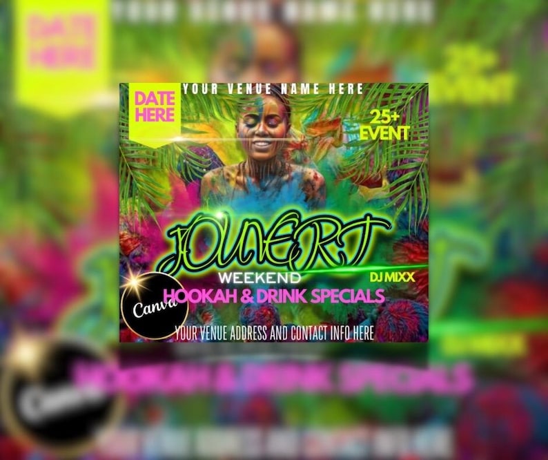 Editable Jouvert Template - Etsy