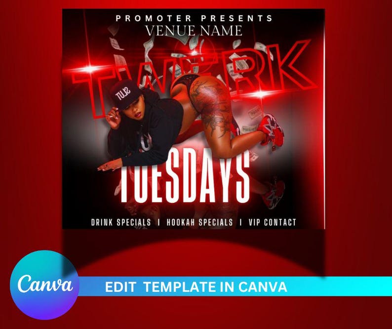 Editable "twerk" Flyer - Etsy