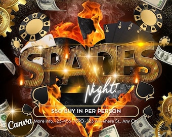 Spades Night | Kickback | HBCU Spades Tournament & Hangout | Editable ...