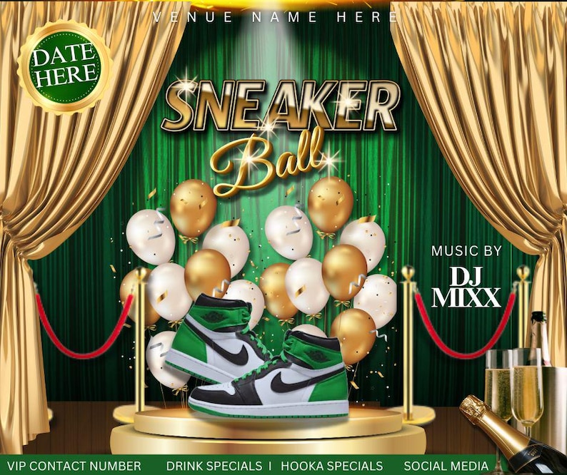 Editable Sneaker Ball Template - Etsy