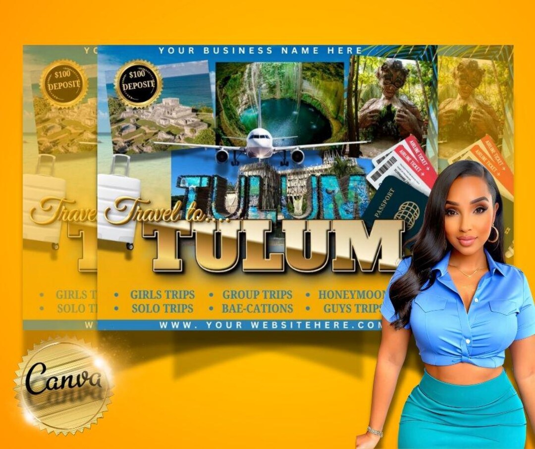 Editable Travel Agent Flyer *TULUM* - Etsy
