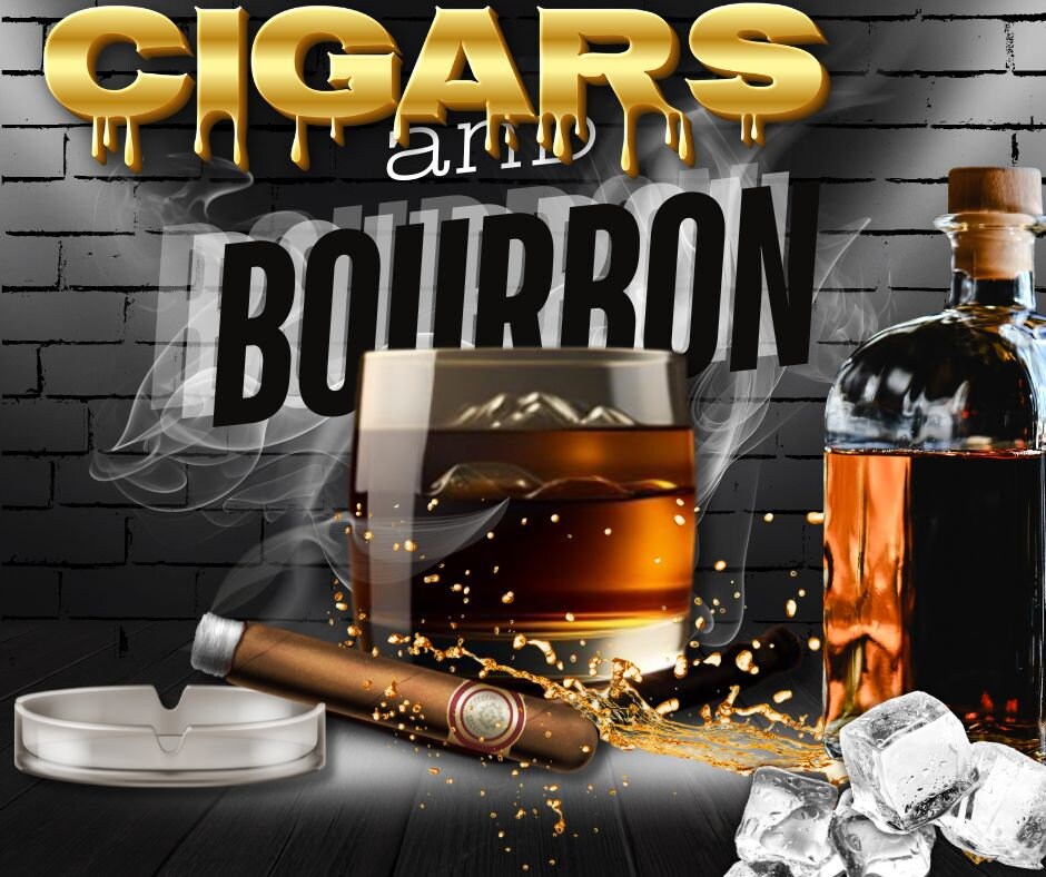 Cigars & Bourbon Flyer Template - Etsy