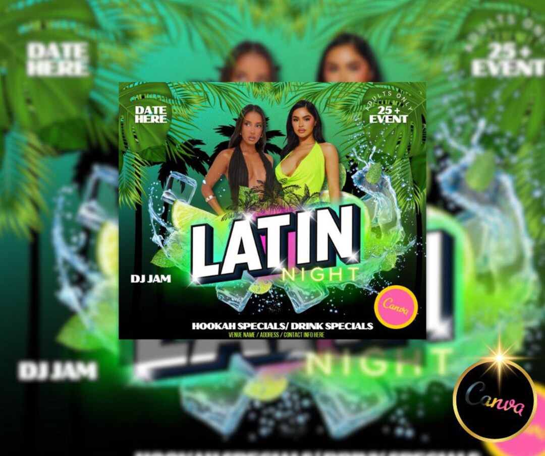 Editable Latin Night Party Template - Etsy UK