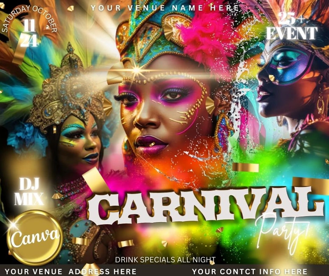 Editable Carnival Party Template - Etsy