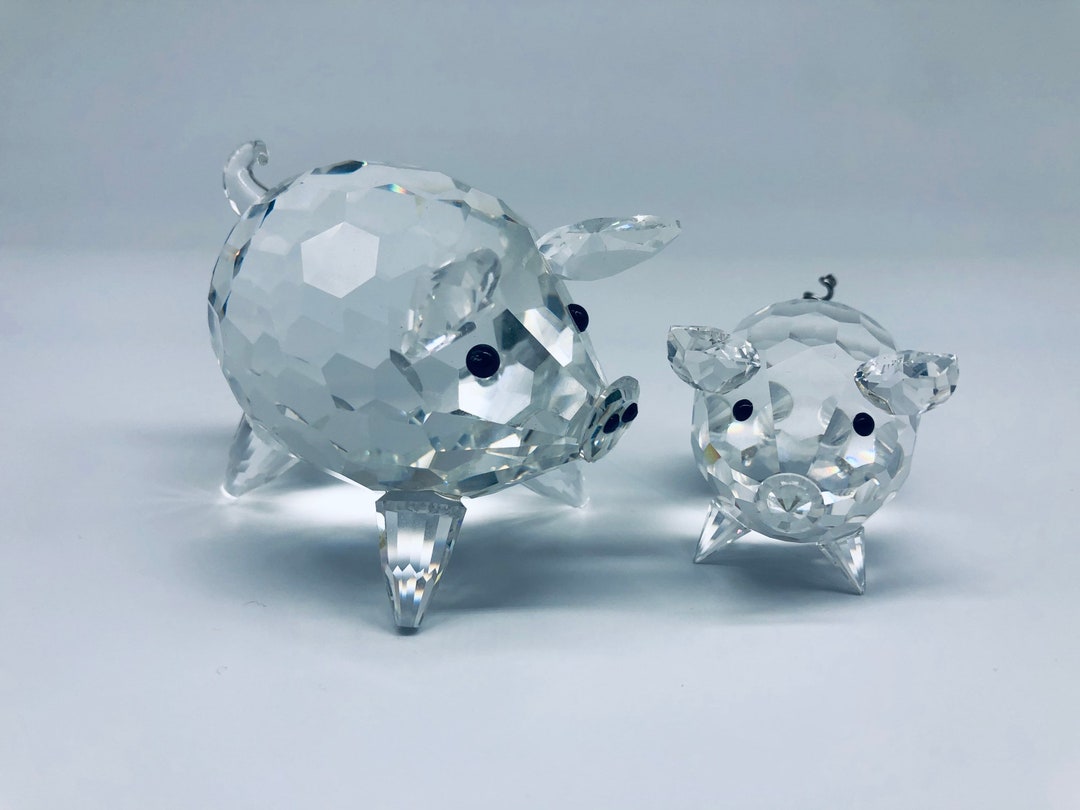 Swarovski Crystal Pig Set - Etsy