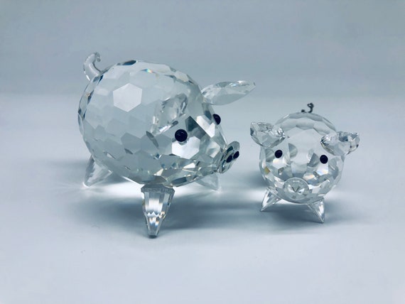 Swarovski Crystal Pig Set | Etsy