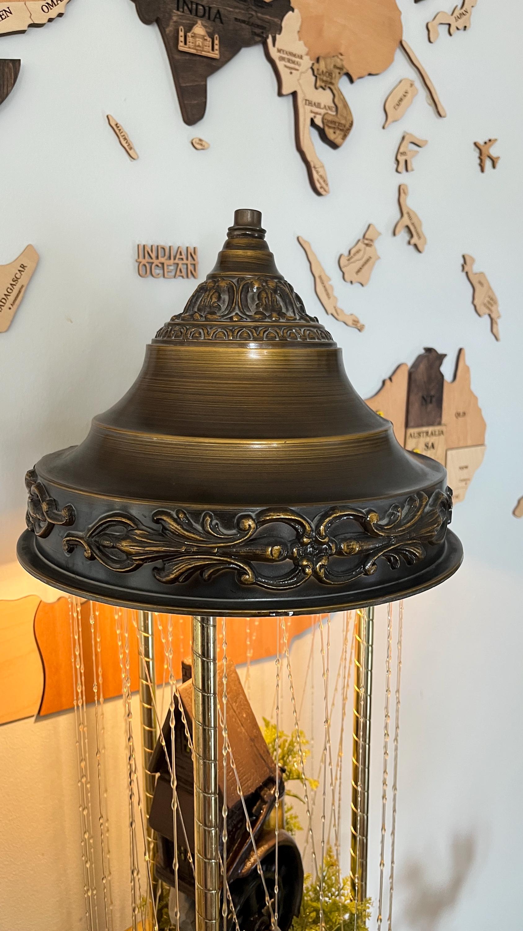 Vintage Oil Rain Table Lamp, Authentic USA Made Decor - Etsy