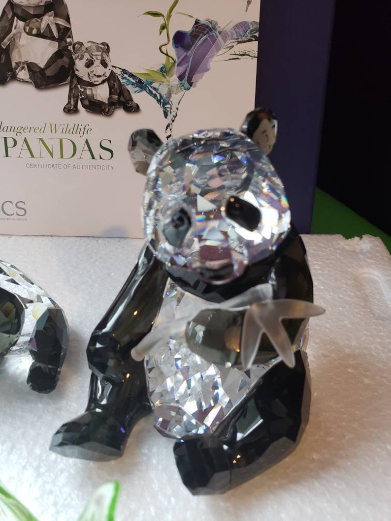 Swarovski Crystal Pandas W/ Original Box and COA - Etsy