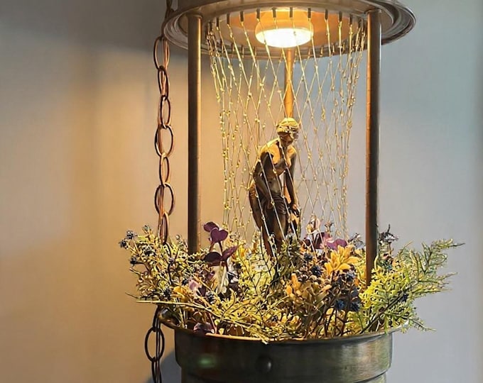 Vintage Oil Rain Lamp: Rare Metal Kinetic Hanging Lamp, USA Made - Etsy