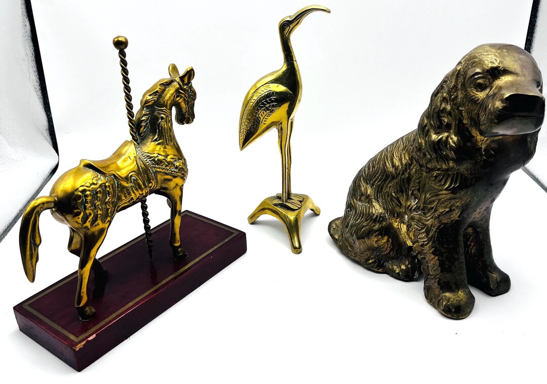 Priced Individually Vintage MCM Solid Brass Animal Figurines - Etsy