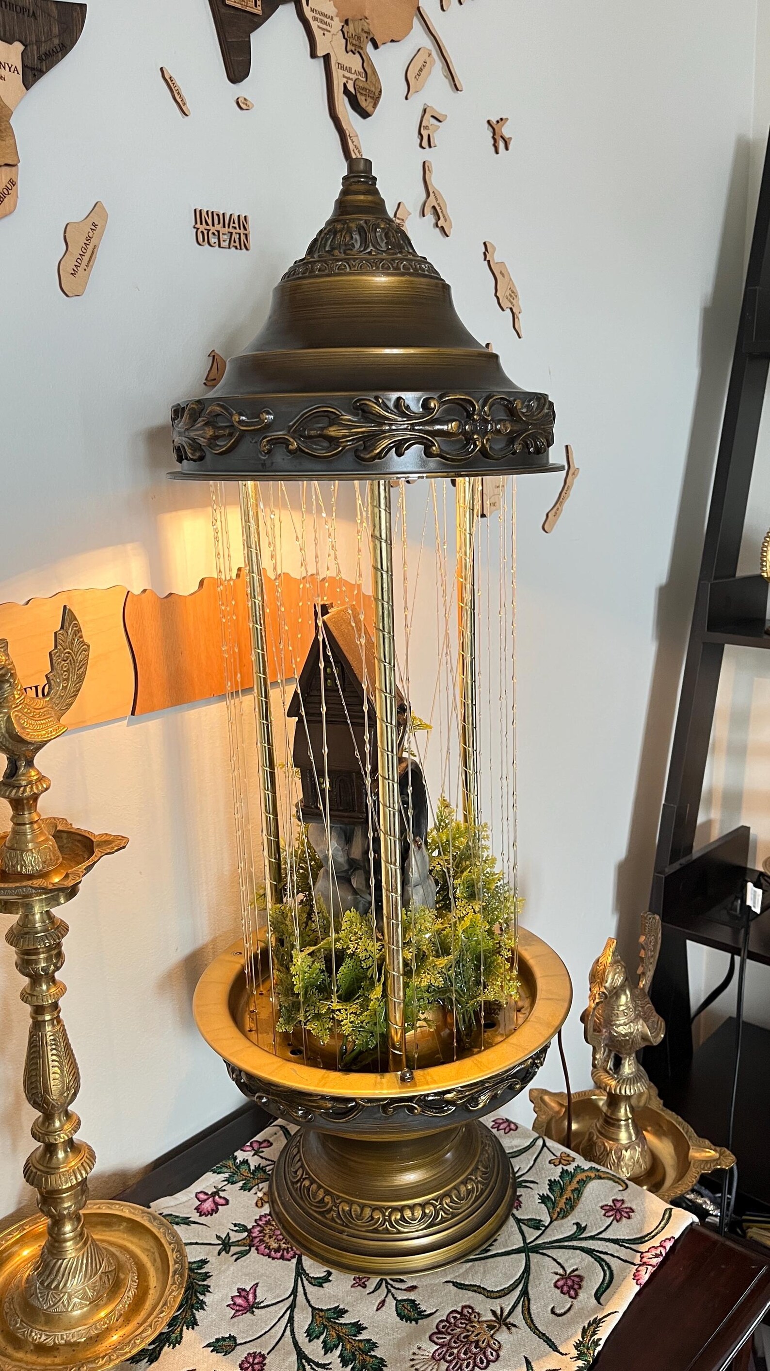 Vintage Oil Rain Table Lamp, Authentic USA Made Decor - Etsy
