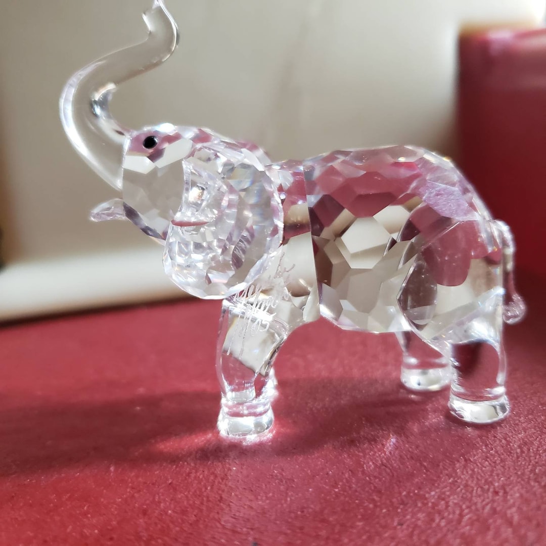 Swarovski Crystal Small Elephant W/ Original Box and COA - Etsy