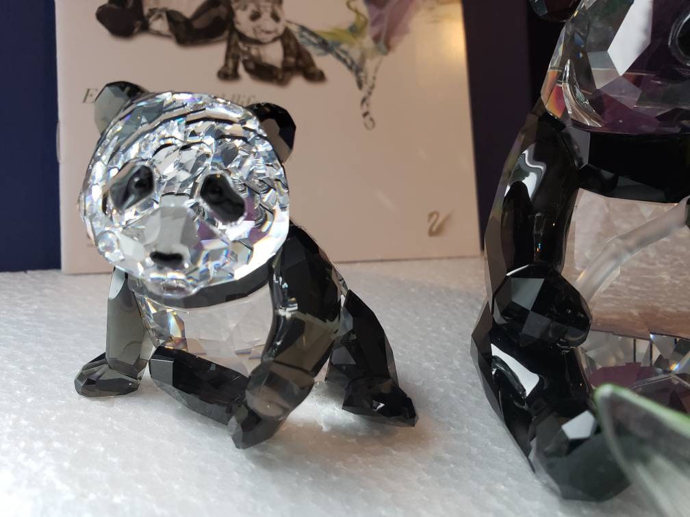 Swarovski Crystal Pandas W/ Original Box and COA - Etsy