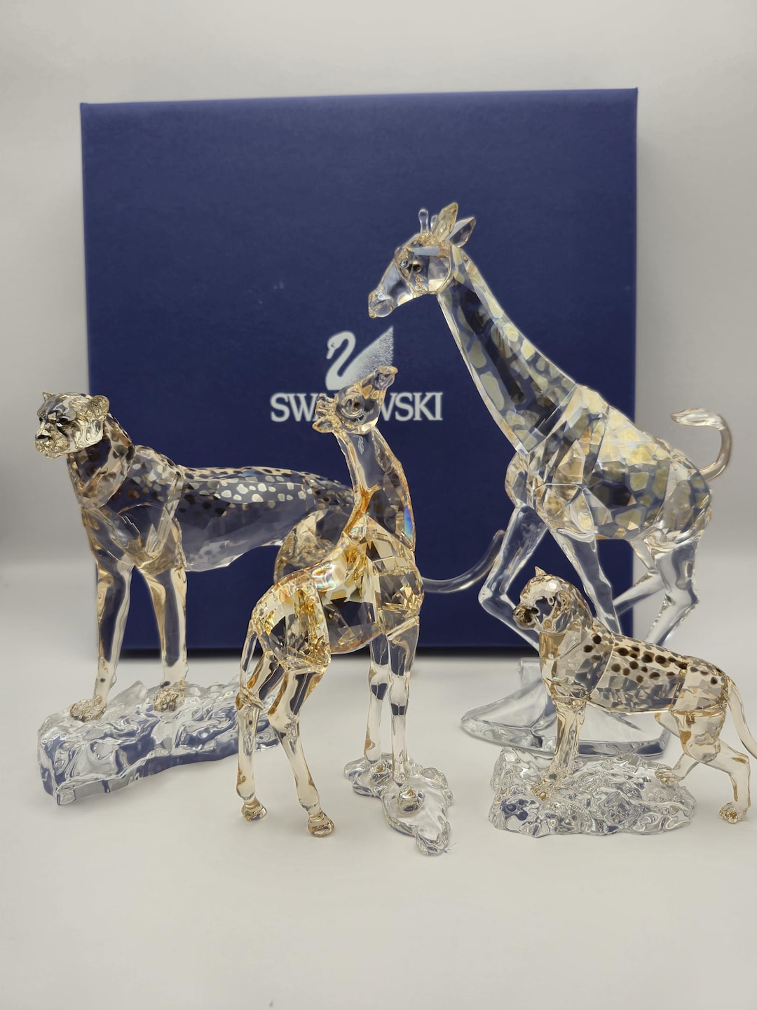 Swarovski Crystal Giraffe & Cheetah: Elegance of Africa SCS 2023 - Etsy UK