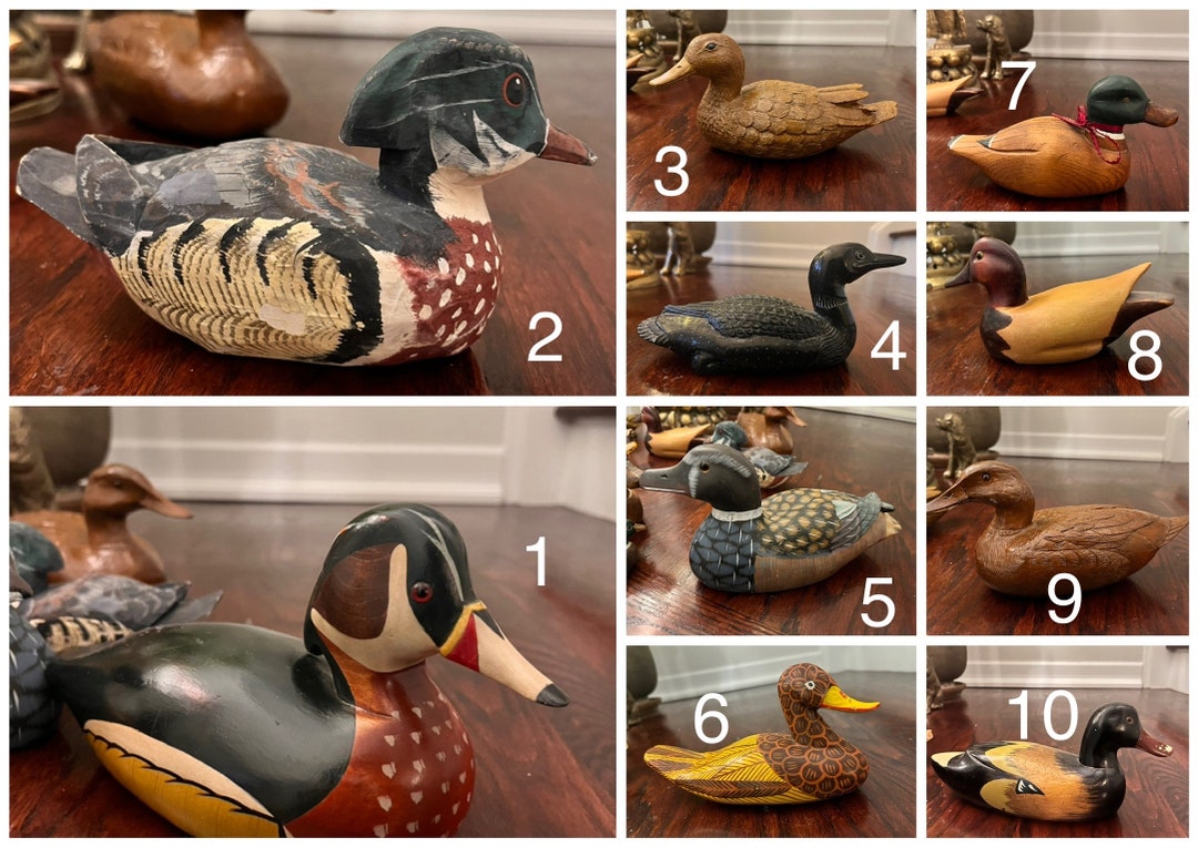 Vintage, Handmade Duck Figurines Hand Painted - Etsy