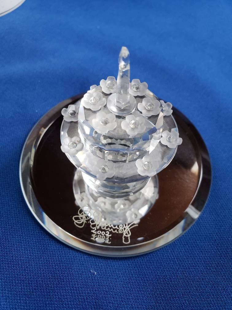 Swarovski Crystal Birthday Cake W/ Original Box and COA - Etsy