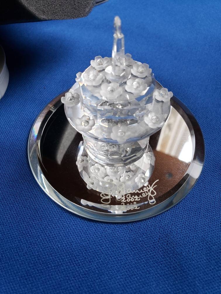 Swarovski Crystal Birthday Cake W/ Original Box and COA - Etsy