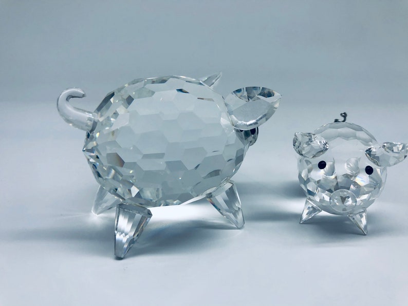 Swarovski Crystal Pig Set | Etsy