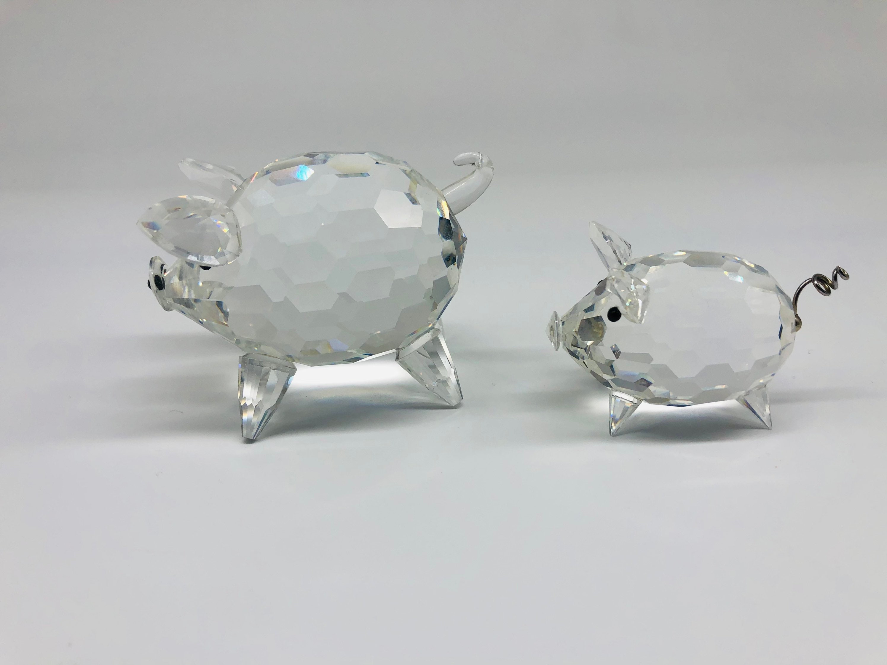 Swarovski Crystal Pig Set - Etsy