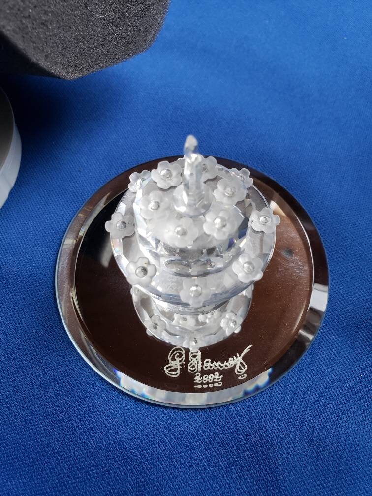 Swarovski Crystal Birthday Cake W/ Original Box and COA - Etsy