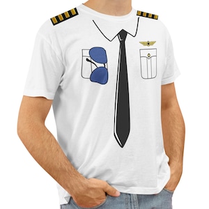 Pilot Uniform Captain T-shirt - Etsy