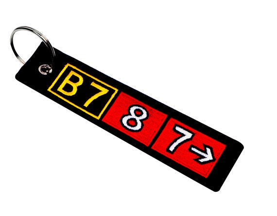 Boeing 787 Airport Taxiway Sign Embroidered Keychain | Etsy