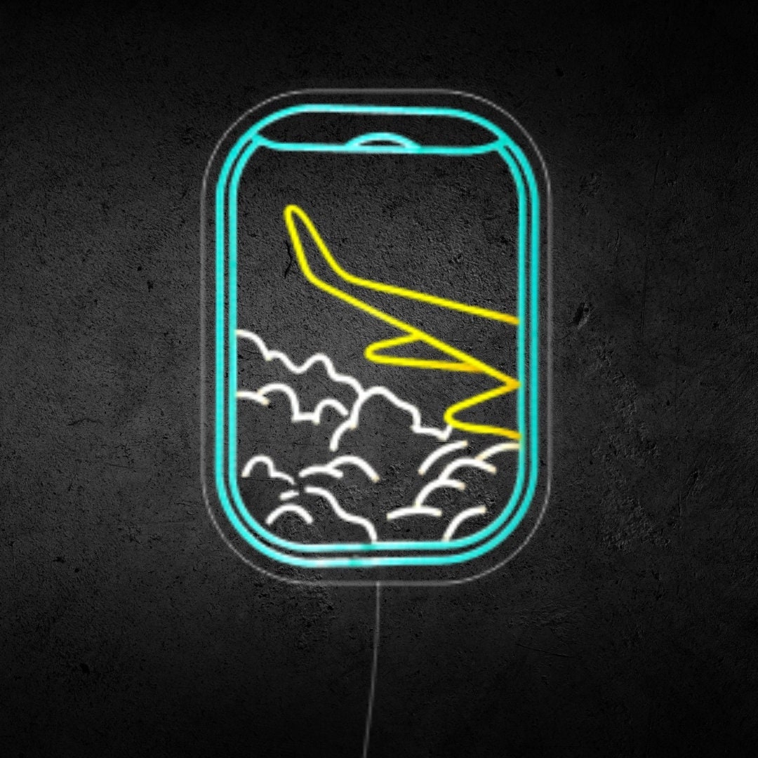 Plane Window View Neon Sign - Aviation Neon Sign - Etsy