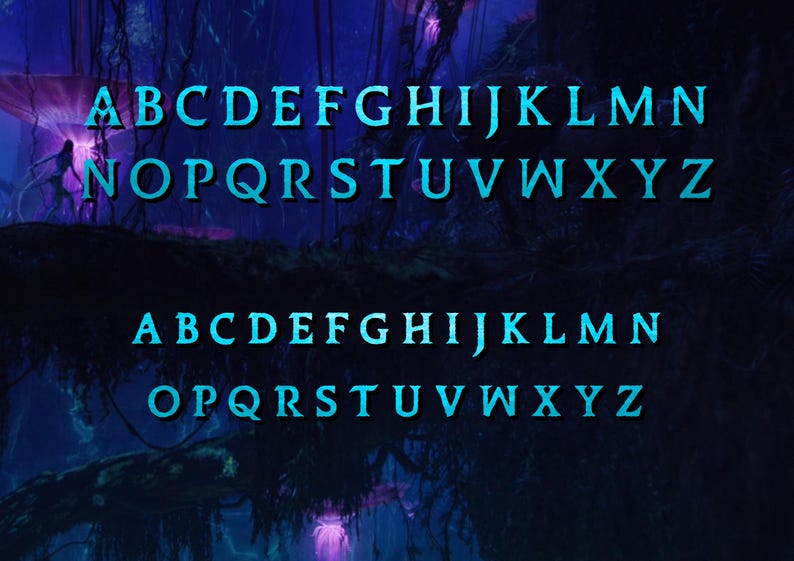 Avatar-inspired Tribal Font SVG and Font Files | Mystical Sci-fi ...