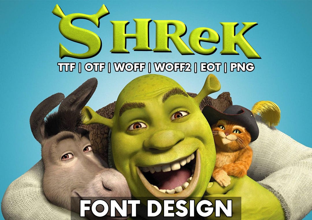 Shrek Font & SVG Inspired Design Movie-inspired Font | Cartoon Font for ...