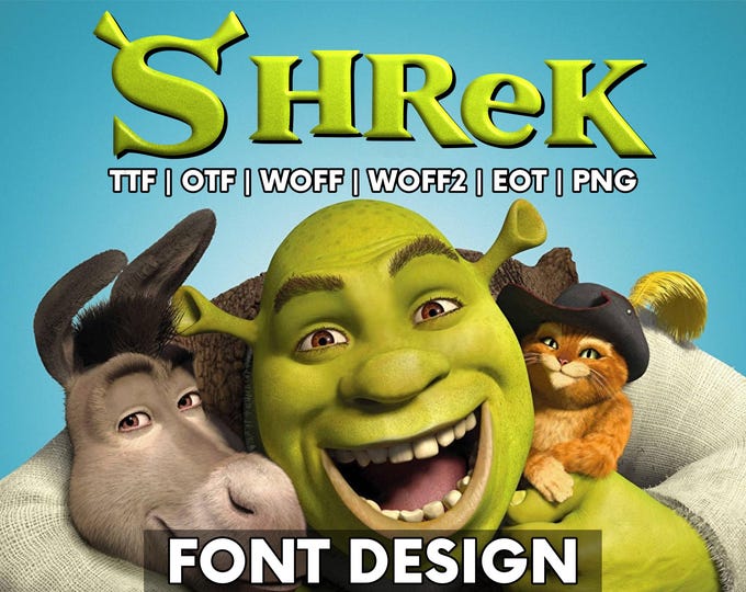 Shrek Font & SVG Inspired Design Movie-inspired Font | Cartoon Font for ...