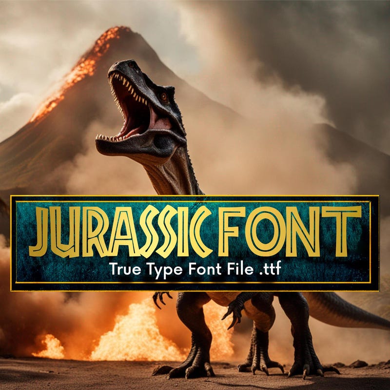 Jurassic Park Font - Etsy