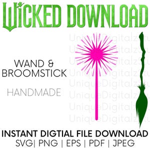 SVG Wicked Wand and Broom PNG, Wicked Elements, Wicked Clipart PNG ...