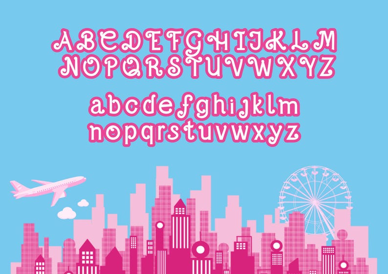 Pink Font SVG Inspired Design Movie-inspired Font | Retro 80s ...