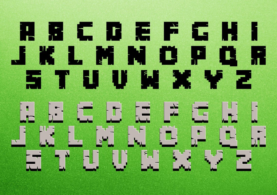Block Font & SVG Files | SVG Letters and Truetype Font File .TTF - Etsy