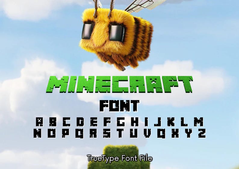 Diseño de fuente personalizada de Minecraft / Letras SVG y archivo de ...