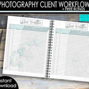 Photographer Planner, Client Workflow, Photography Template - Etsy