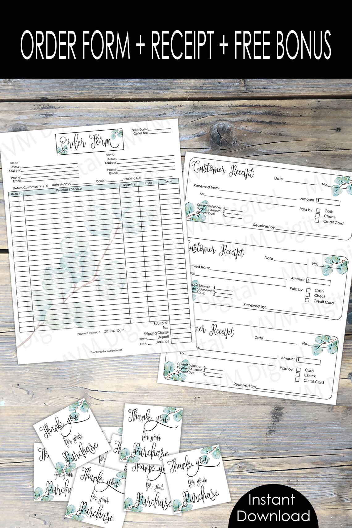 Order Form, Invoice, Order Form Template - Etsy