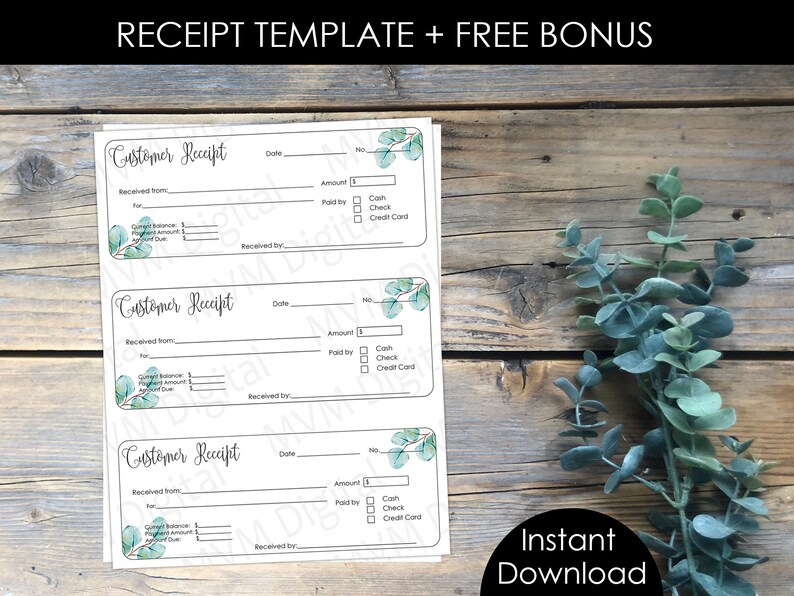 Custom Receipt Organizer Receipt Template - Etsy